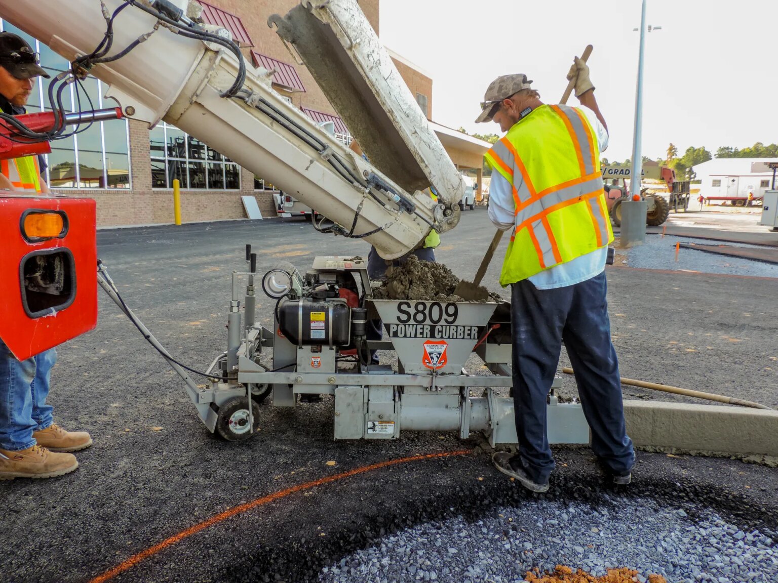 Asphalt & Concrete Curb Extruder Machines | Power Curbers